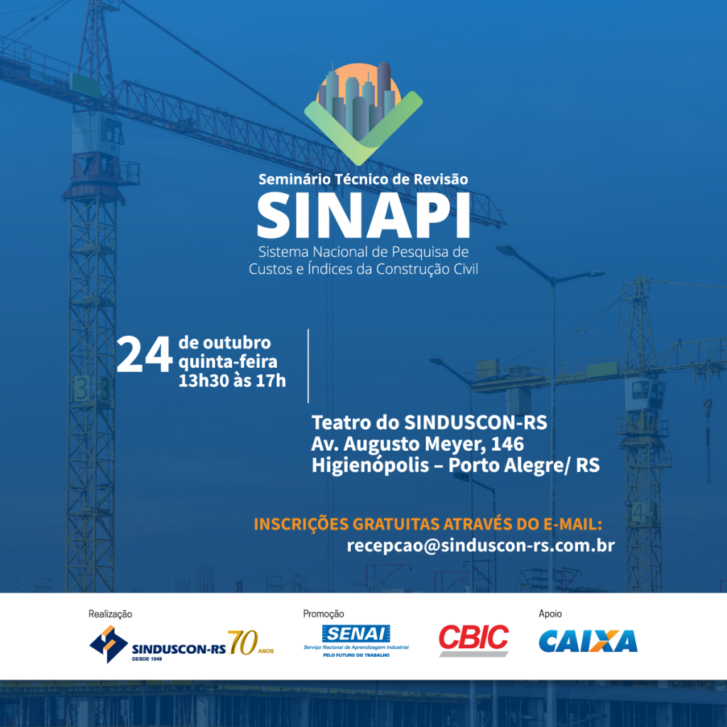 Porto Alegre será 34º cidade a receber seminário sobre Sinapi - CBIC ...